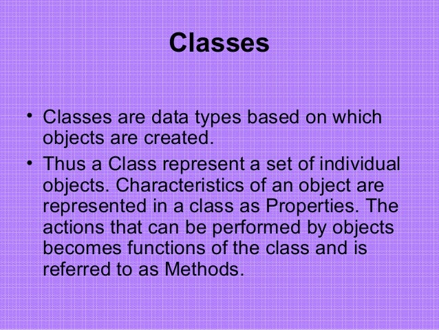 Basic concepts of oops
