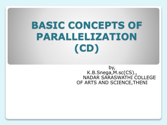 Basic concepts of parallelization | PPTX