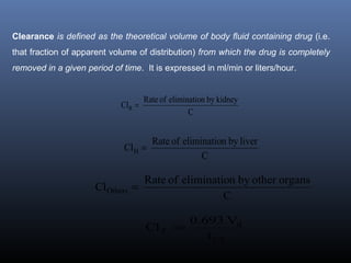 Basic concepts of pharmacokinetics | PPT