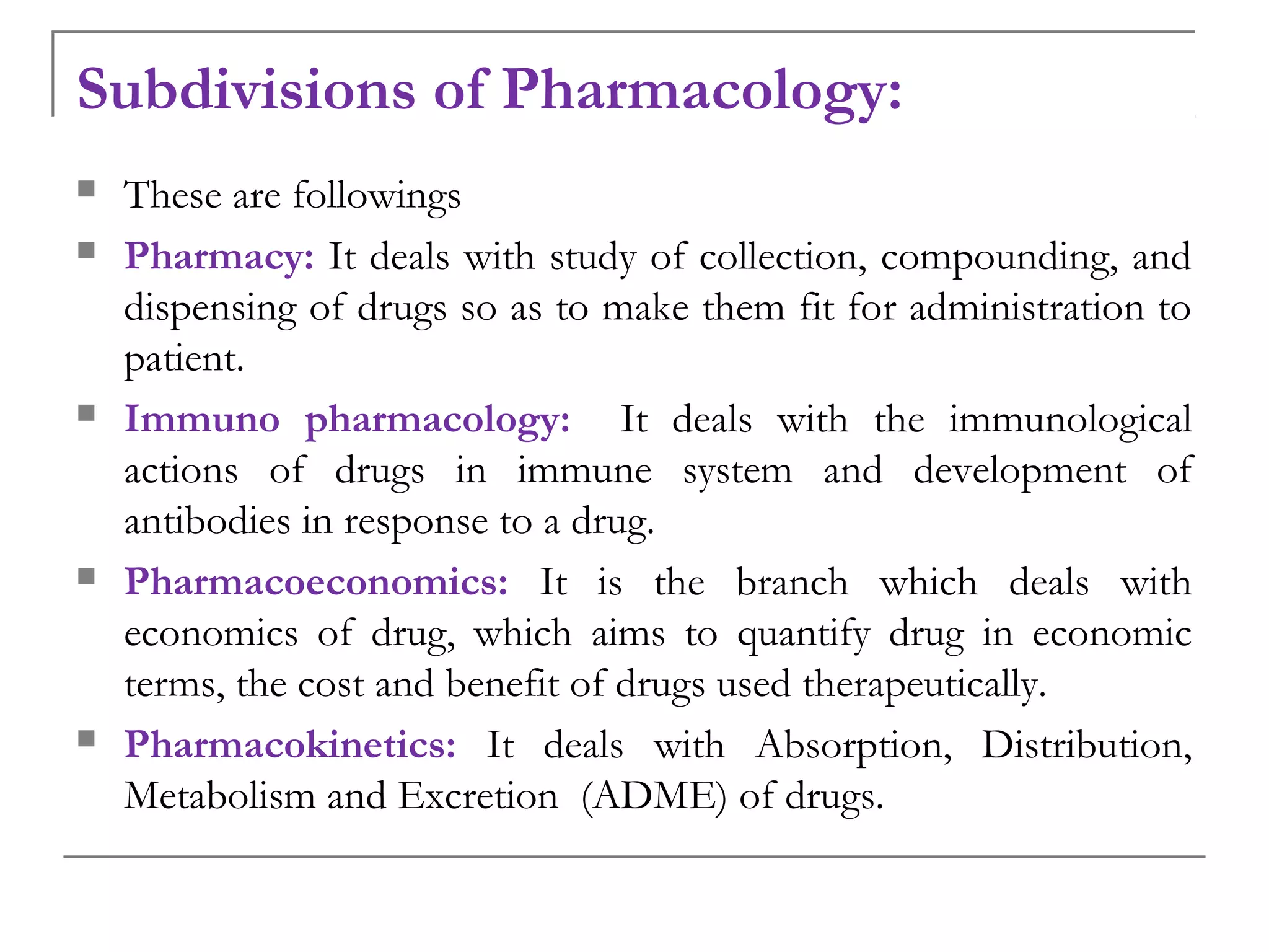 Basic concepts of pharmacology | PPT