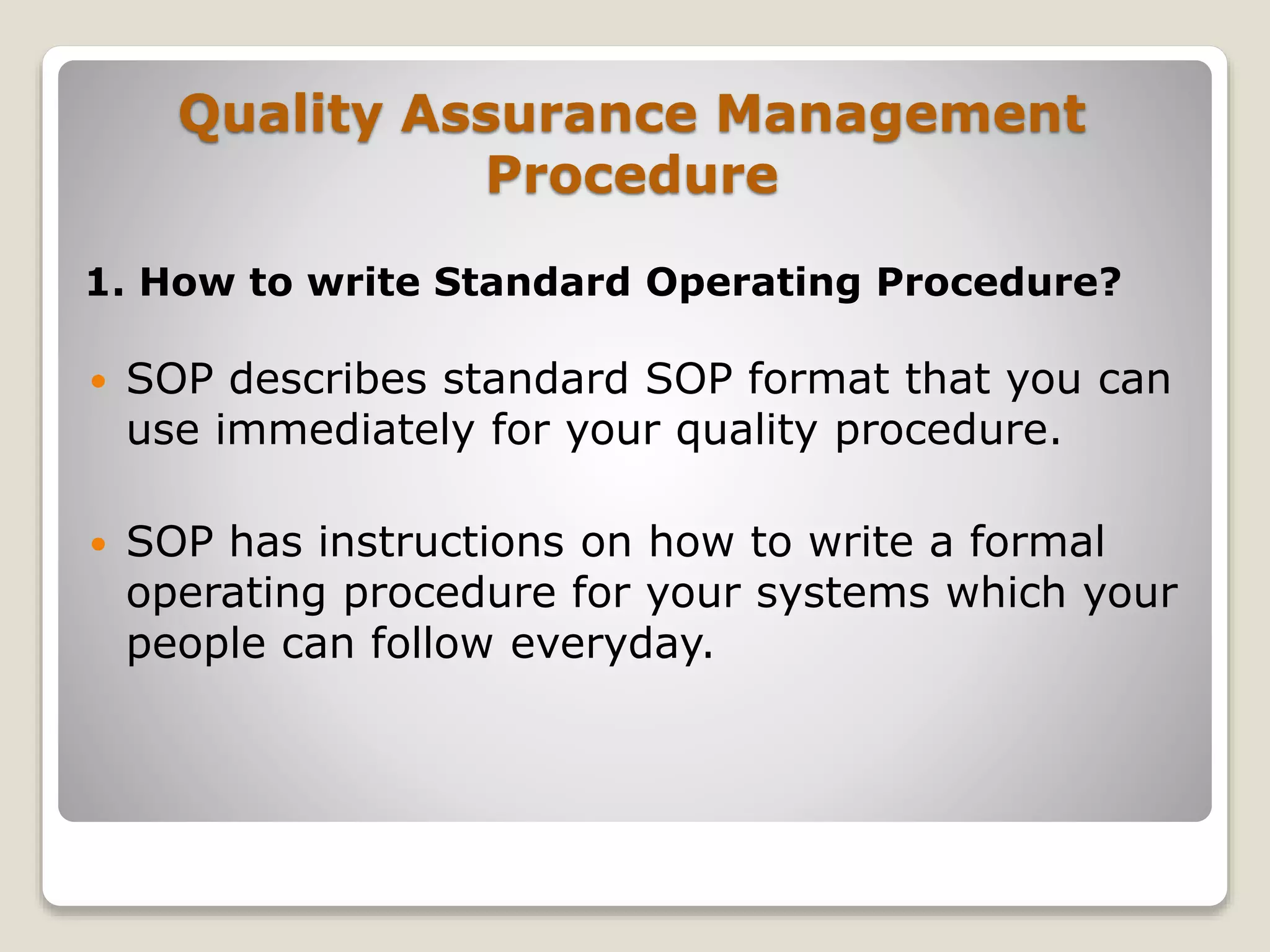 Basic concepts of QA and QC | PPTX