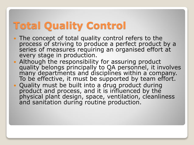 Basic concepts of QA and QC | PPTX | Pharmaceutical Industry | Industries