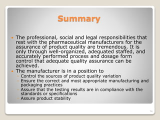 Basic concepts of QA and QC | PPTX