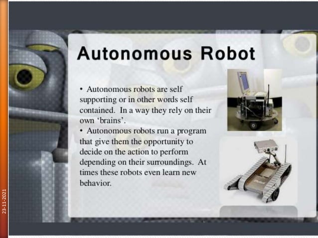 Basic concepts of robotics | PPTX | Robotics | Technology & Computing