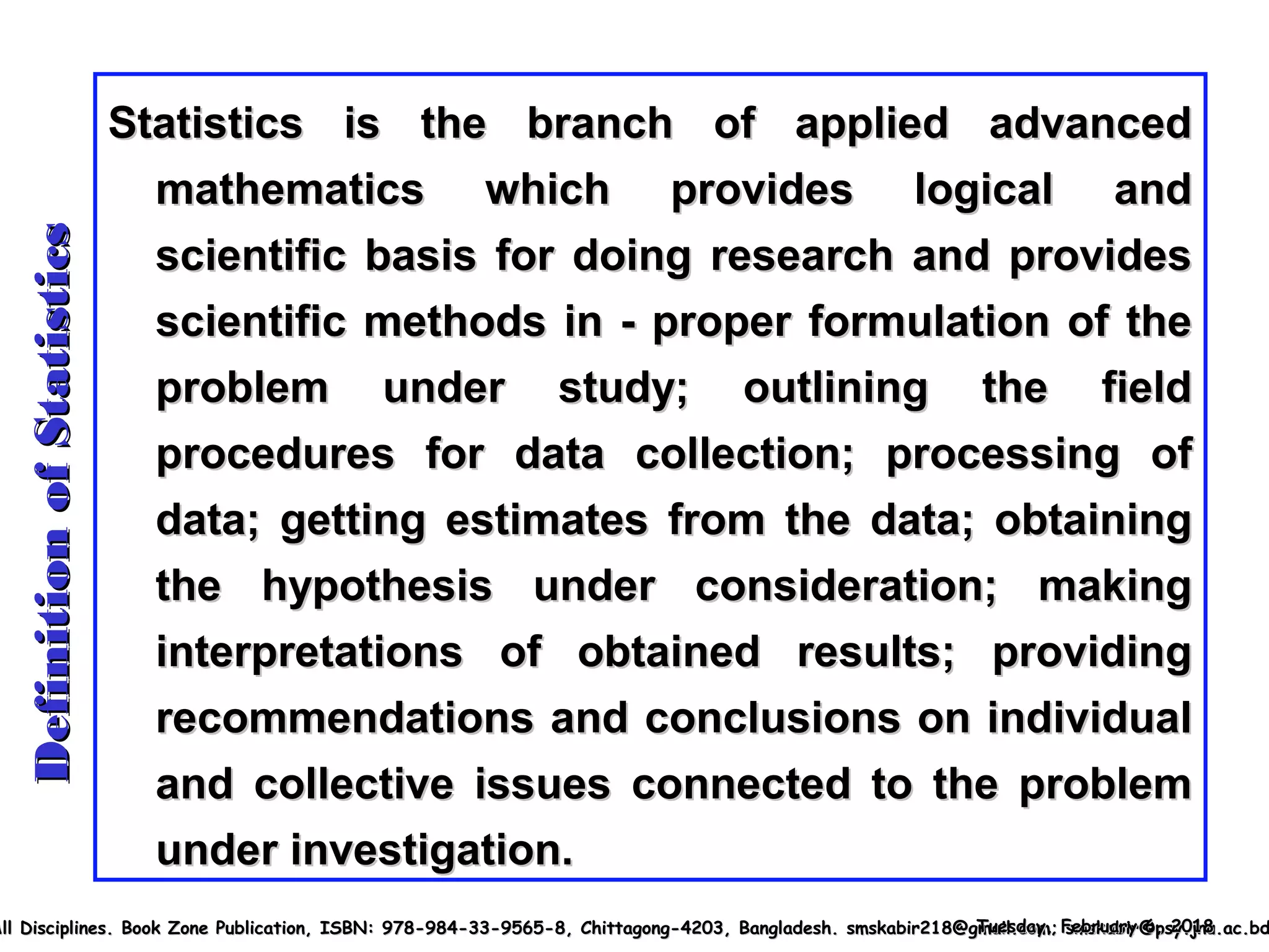 Basic concepts of statistics | PPT