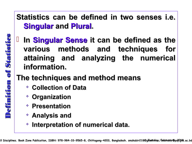 Basic concepts of statistics | PPT