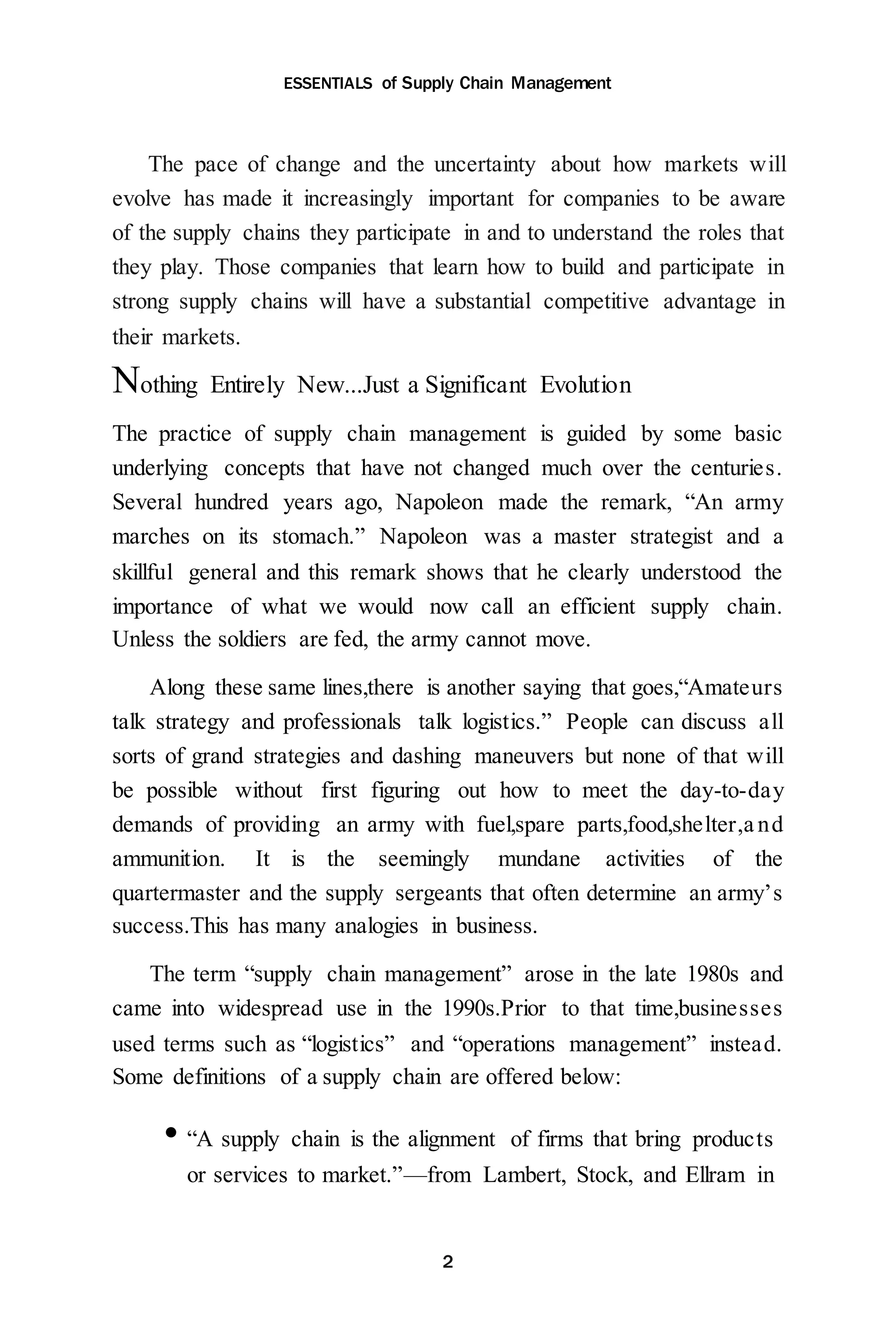 Basic concepts of supply chain management | DOCX