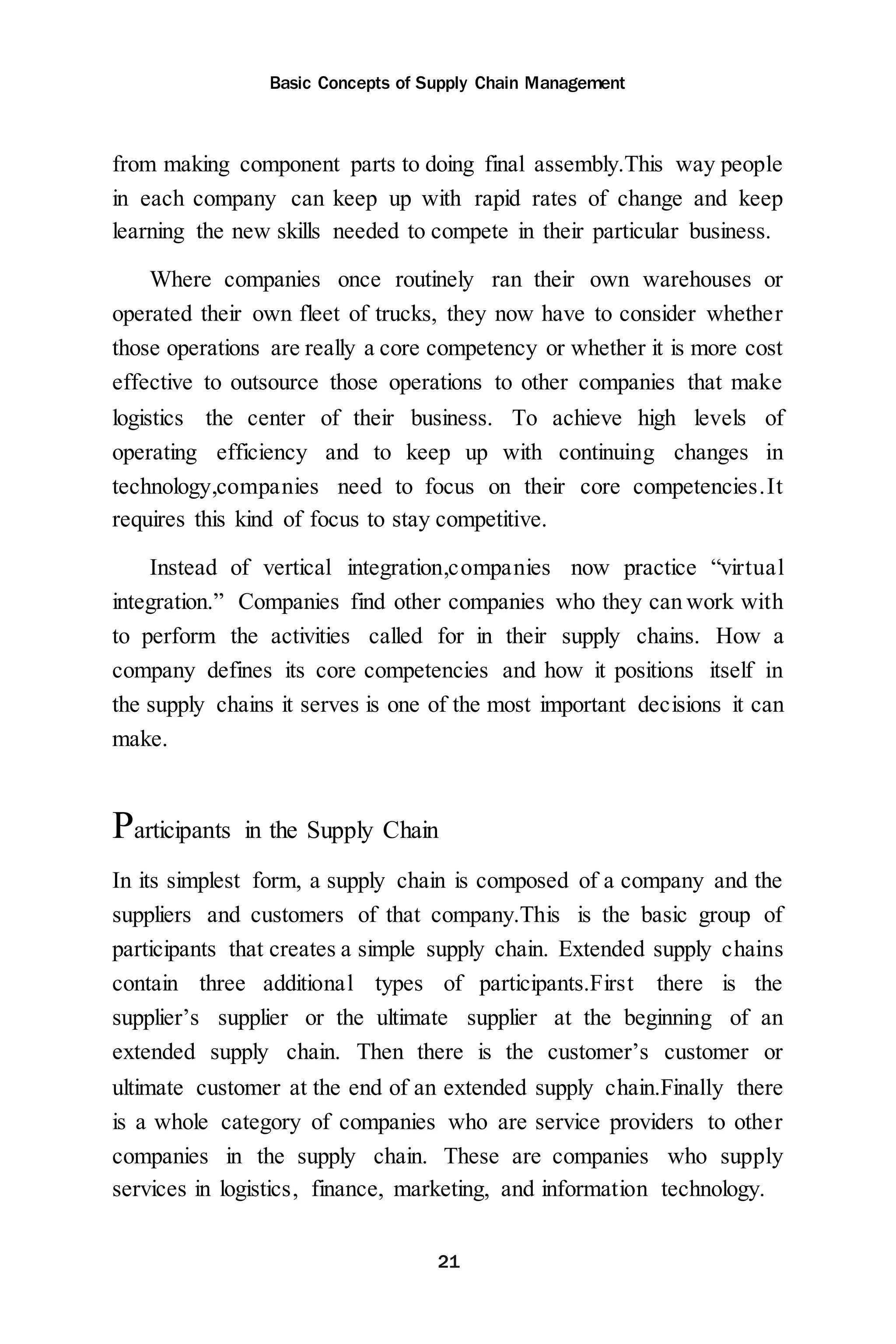 Basic concepts of supply chain management | DOCX