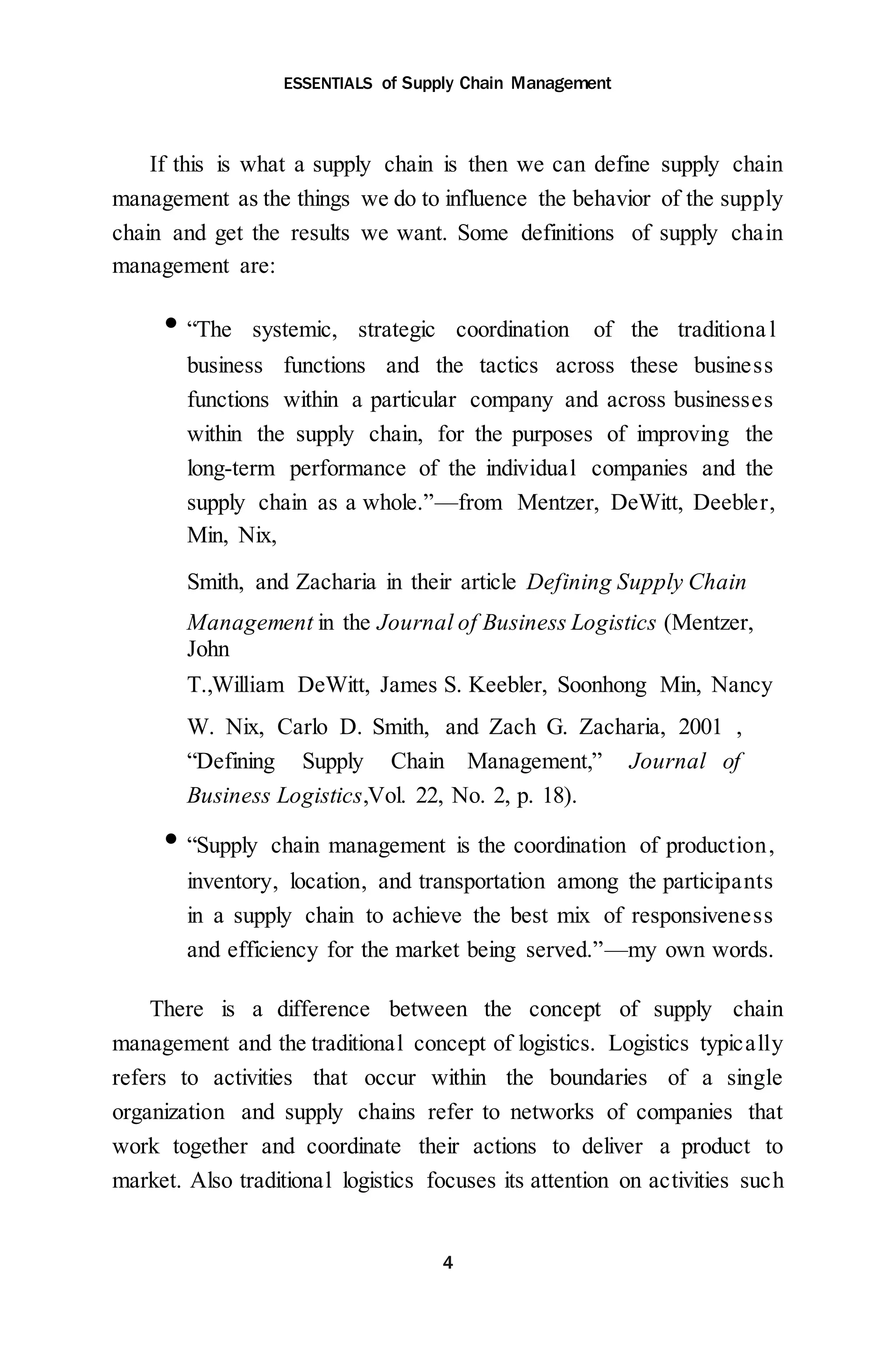 Basic concepts of supply chain management | DOCX