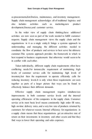 Basic concepts of supply chain management | DOCX