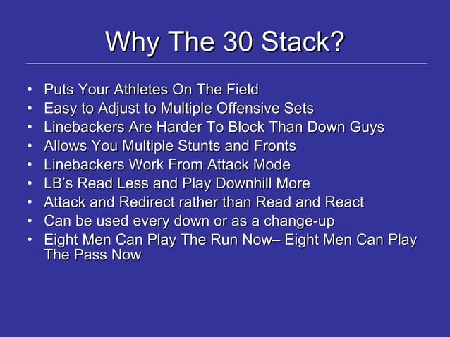 Basic concepts of_the_30_stack_defense (3) | PPT | College Football ...