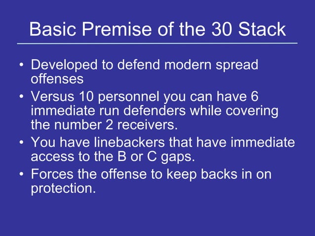 Basic concepts of_the_30_stack_defense (3) | PPT | College Football ...