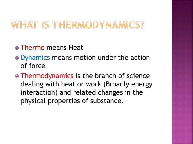 Basic concepts of thermodynamics | PPT
