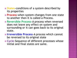 Basic concepts of thermodynamics | PPTX