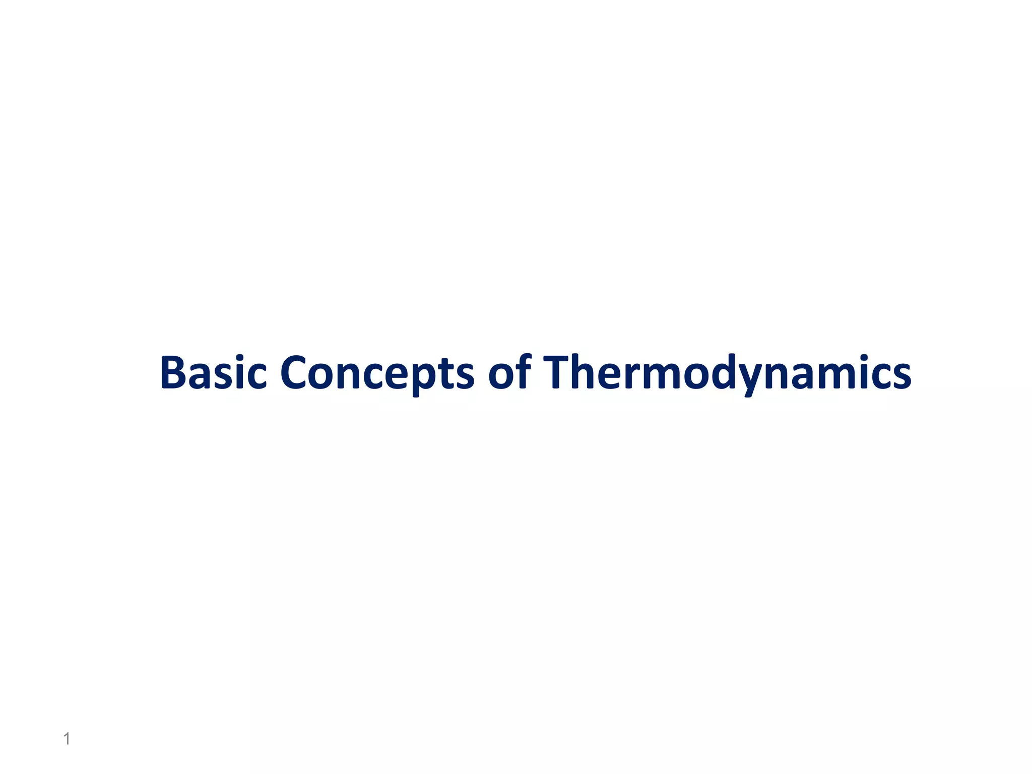Basic Concepts of Thermodynamics | PPTX
