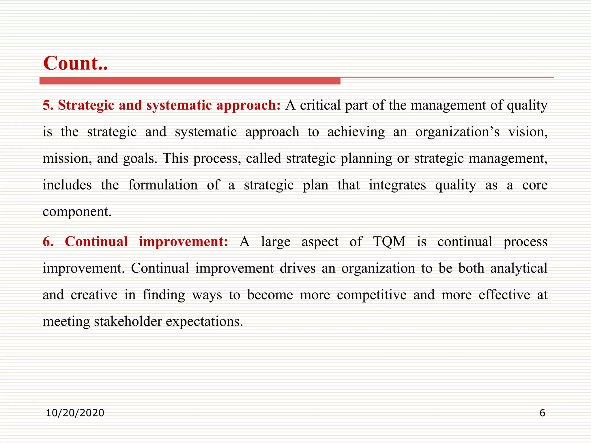 Basic concepts of Total Quality Management | PDF