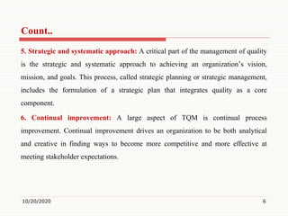 Basic concepts of Total Quality Management | PDF