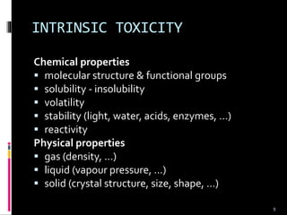 Basic concepts of toxicology | PPTX