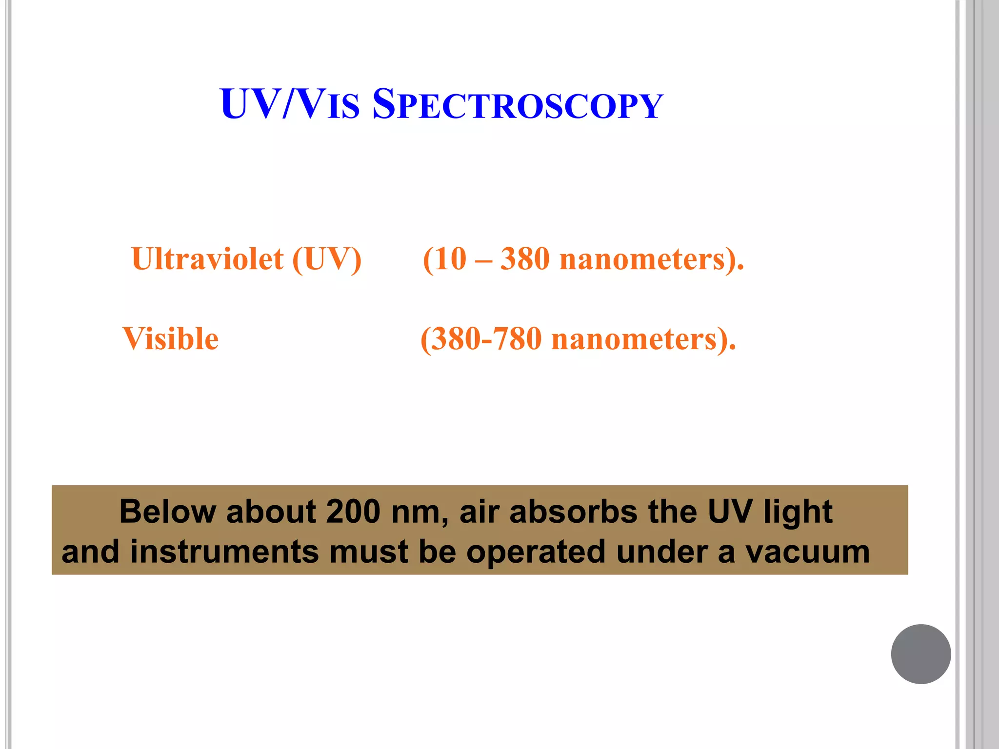 Basic Concepts of UV & IR Spectroscopy | PPTX