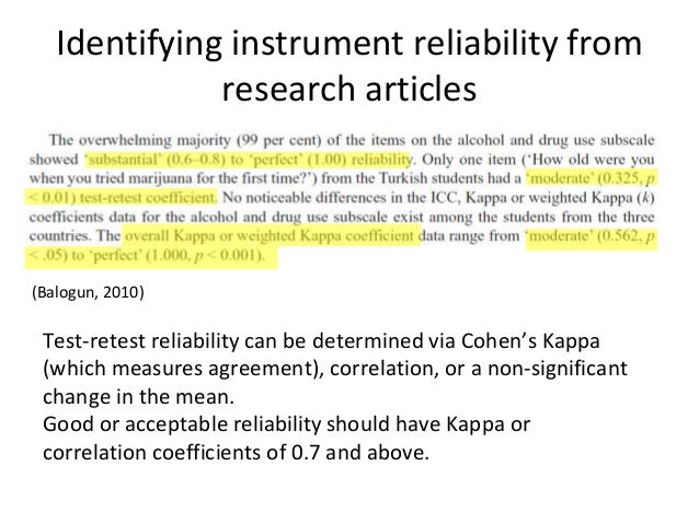 Basic concepts of validation