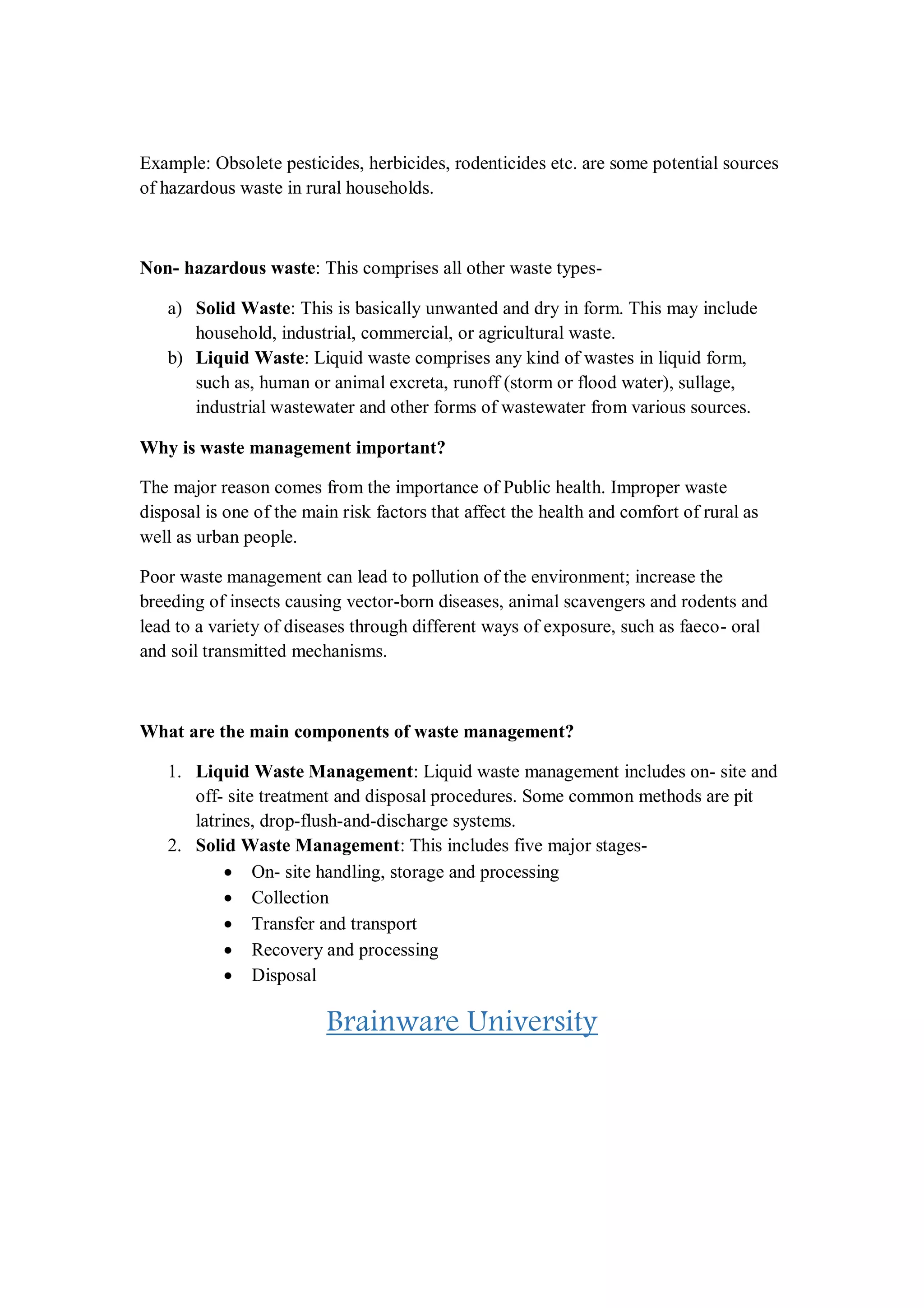 Basic Concepts of Waste Management | PDF