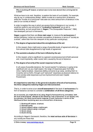 Basic concepts on crime and deviance | DOCX