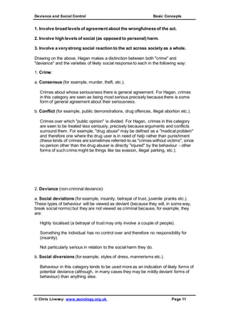 Basic concepts on crime and deviance | DOCX