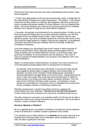 Basic concepts on crime and deviance | DOCX