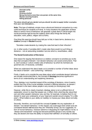 Basic concepts on crime and deviance | DOCX