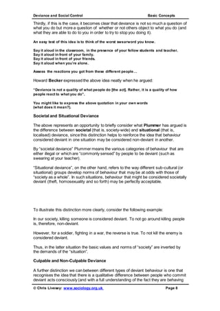 Basic concepts on crime and deviance | DOCX