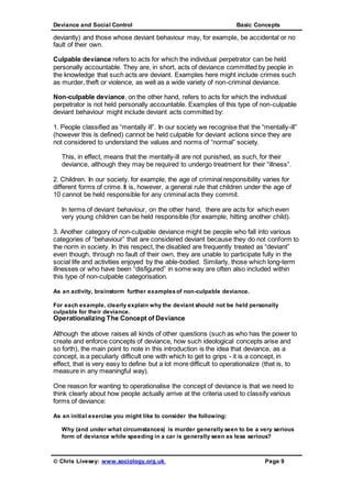 Basic concepts on crime and deviance | DOCX