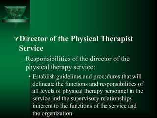 Basic concepts on the management of a physical therapy service ...