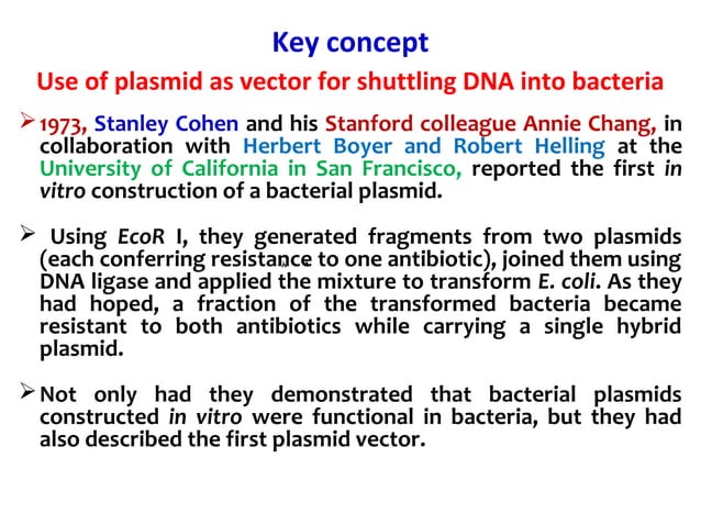 Basic concepts & scope of recombinant DNA technology | PPT