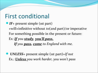 Basic conditional sentences and time clauses | PPT
