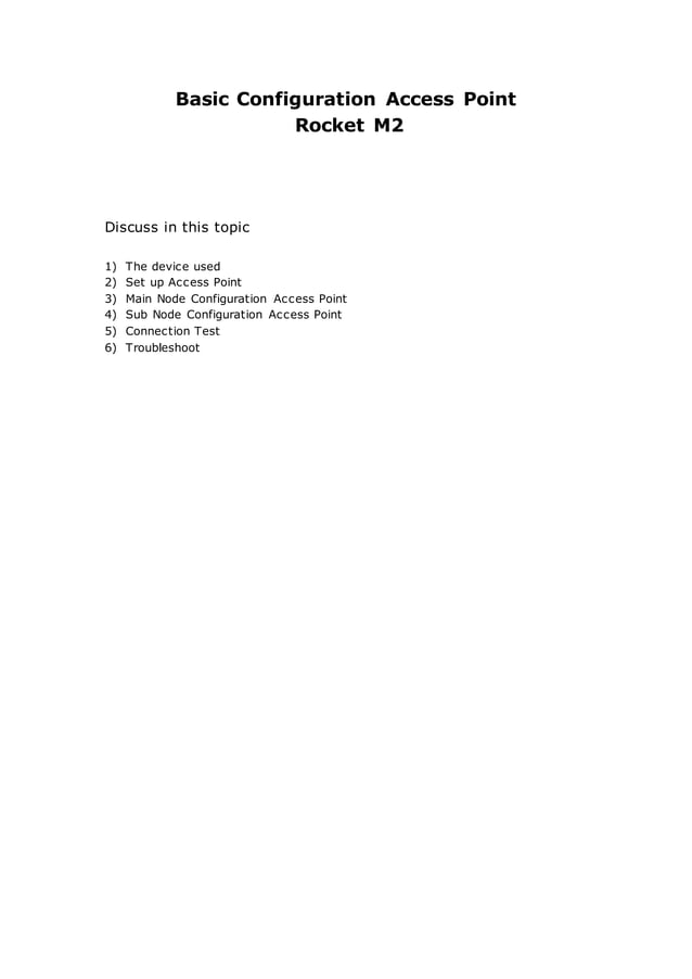 Basic configuration access point (1) | DOCX | Cloud Computing | Internet