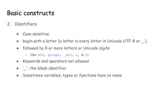 Basic constructs i | PPT