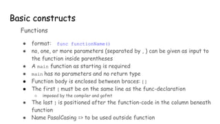 Basic constructs i | PPT