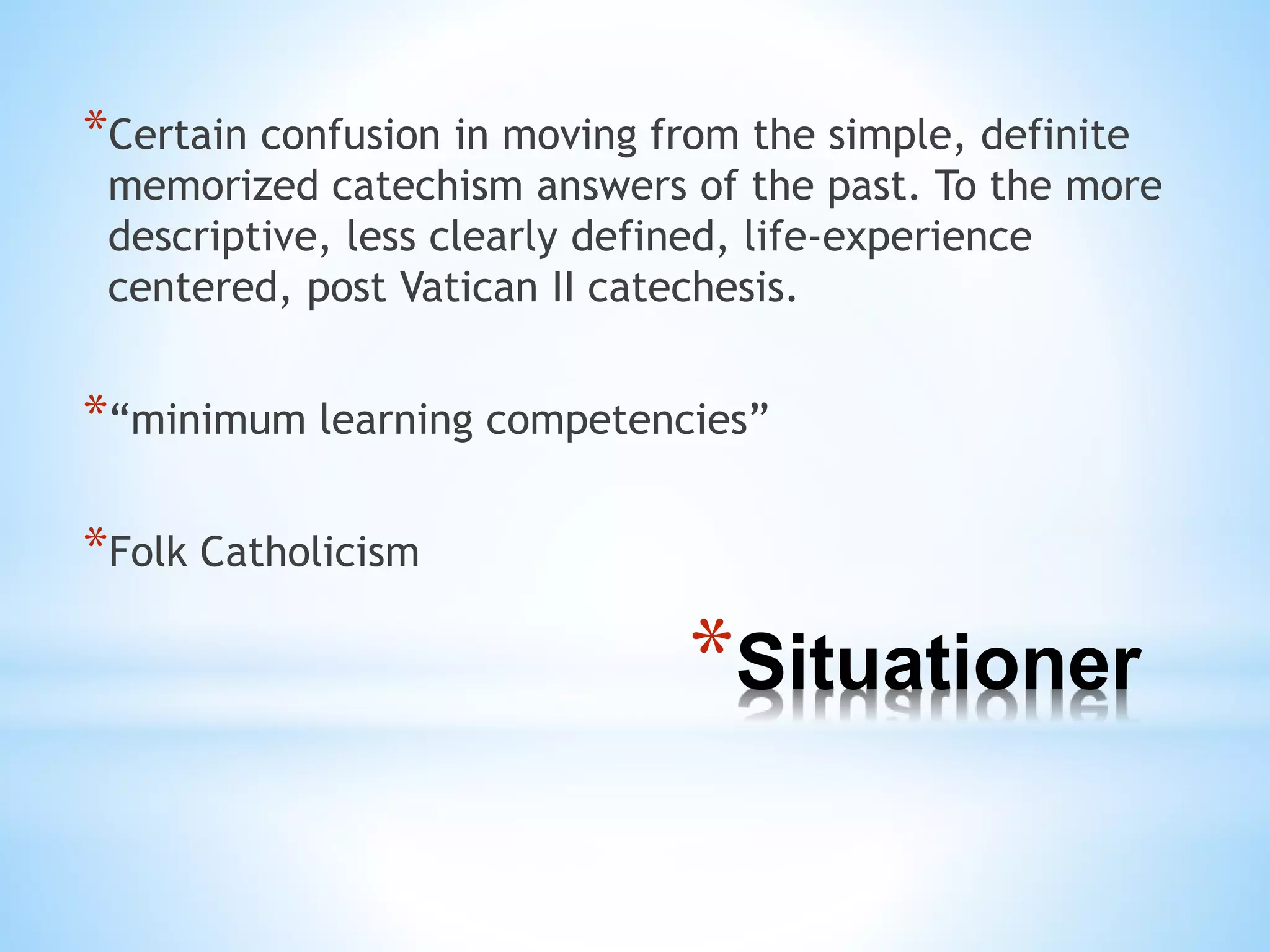Basic content of the church's catechesis | PPTX