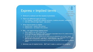 Basic Contract Law for PMs webinar Part1: Contracts – what are they all ...