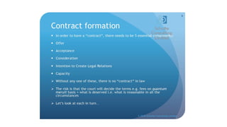 Basic Contract Law for PMs webinar Part1: Contracts – what are they all ...