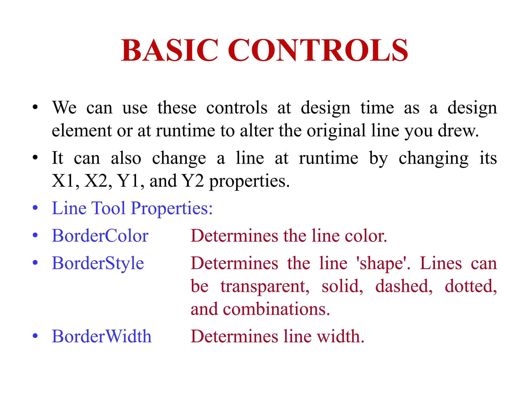 Basic controls of Visual Basic 6.0 | PPTX