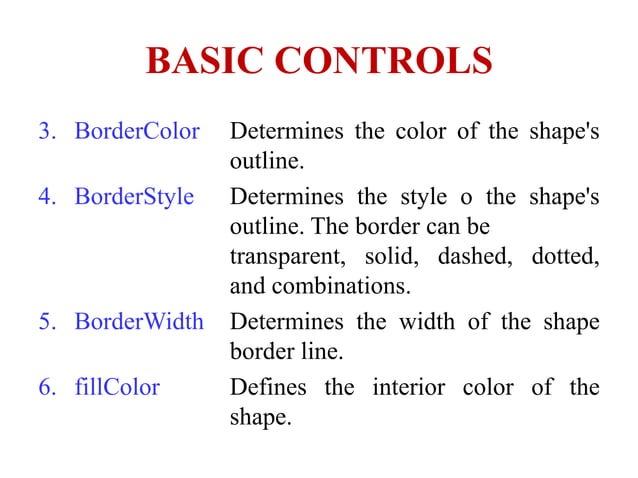 Basic controls of Visual Basic 6.0 | PPTX