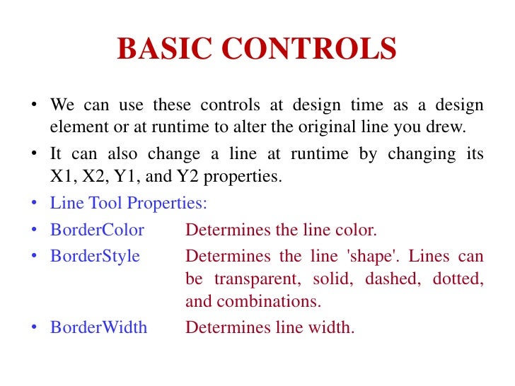 Basic Controls Of Visual Basic 6 0