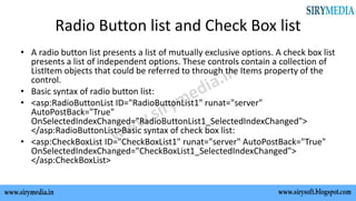 Basic controls in asp | PPT