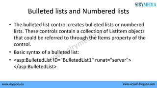 Basic controls in asp | PPT