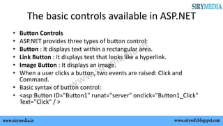 Basic controls in asp | PPT