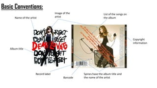 Conventions of pop rock album covers | PPTX