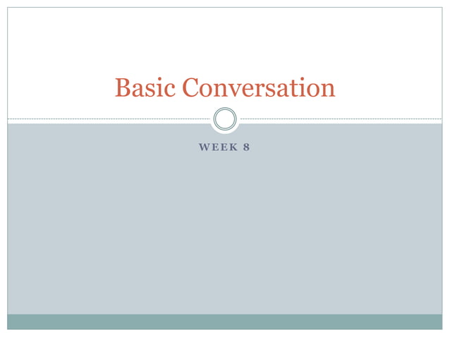 Basic conversation 8 | PPTX | Musicals | Genres