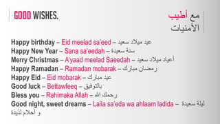 Basic Conversation Phrases In Arabic | PPTX