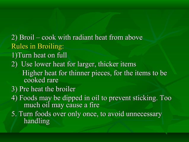 Basic cooking principles | PPT | Cooking | Food & Drink